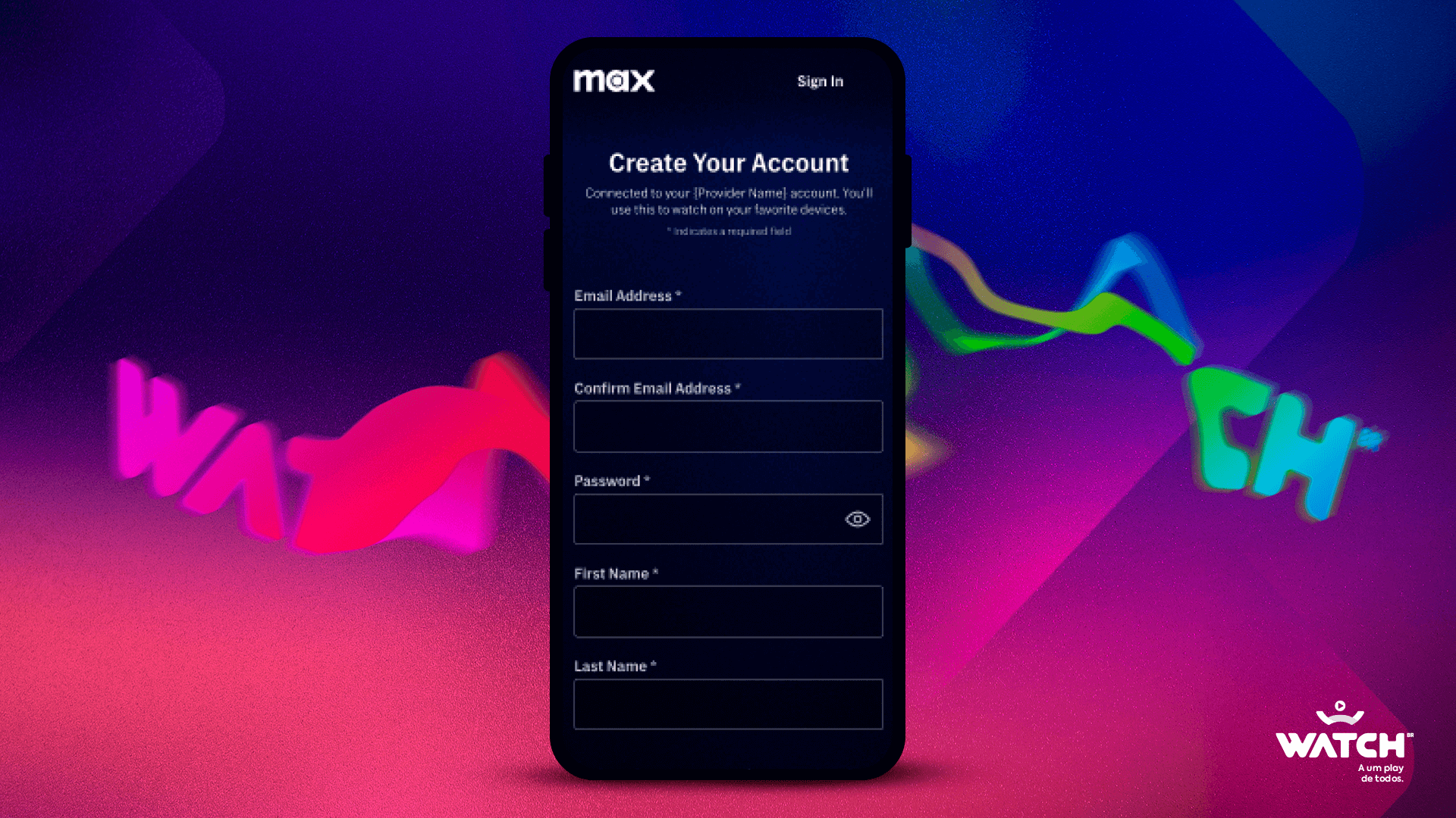 Como acessar a Max™ com a minha conta Watch Brasil? - Watch Brasil